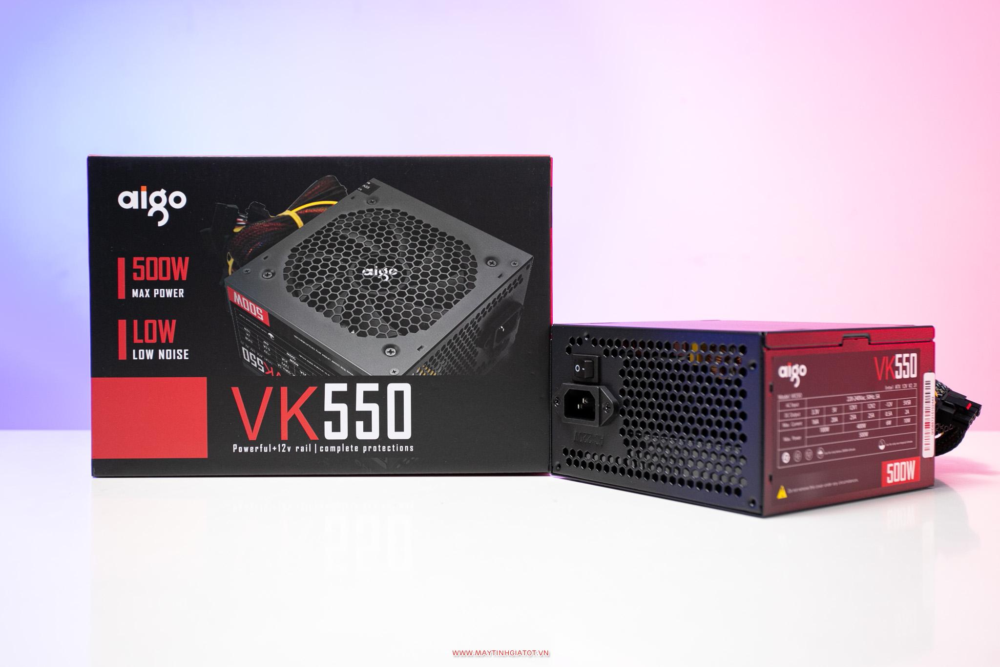 Nguồn máy tính AIGO VK550 - 500W (Màu Đen) | Vi Tính Thành Công