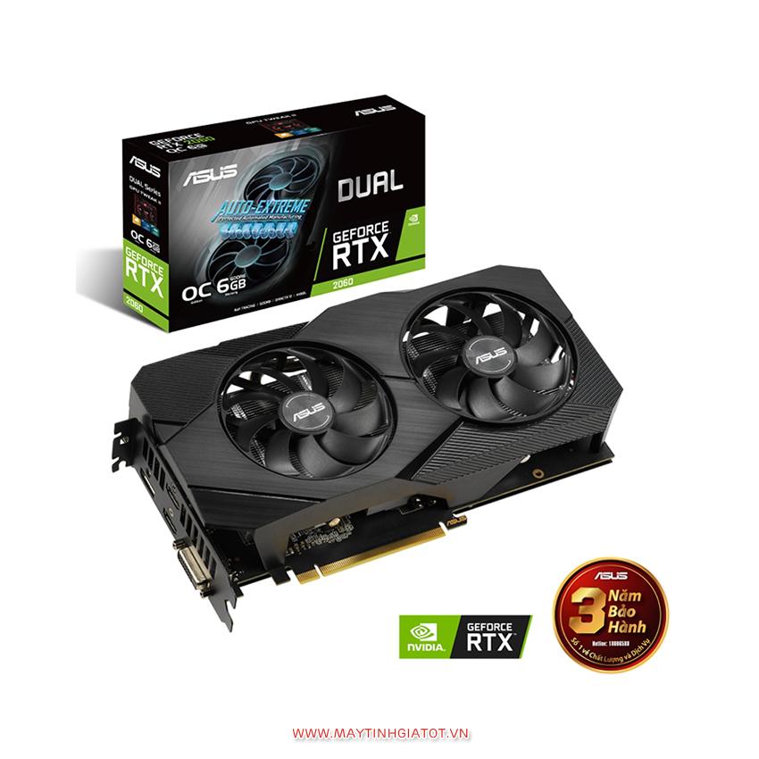 VGA Asus DUAL RTX 2060 6GB Cũ (6GB GDDR6, 192-bit, DVI+HDMI+DP, 1x8-pin ...