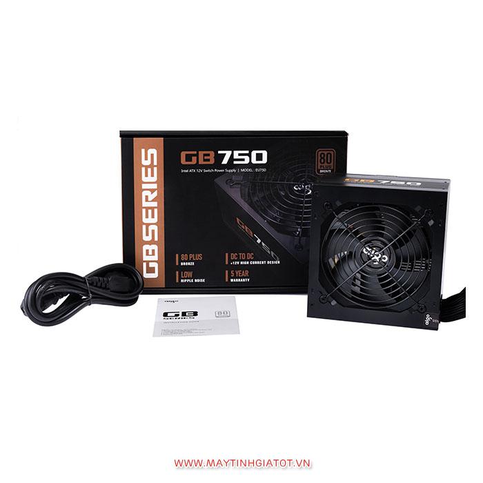 Nguồn PC AIGO GB750 - 750W (80 Plus Bronze/Màu Đen) | Vi Tính Thành Công