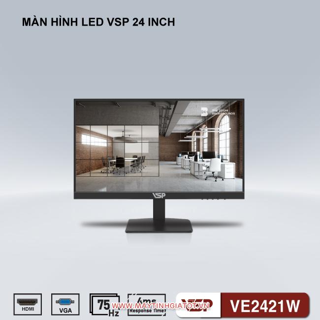 Màn hình 24 inch VSP VE2421W tràn viền Full-HD, VA, 75HZ) | Vi Tính ...